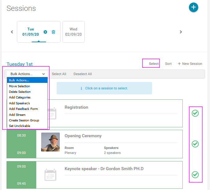 Bulk Actions Feature – Entegy